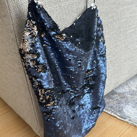 Mango | Tops | Elegant Indigo Top | Poshmark